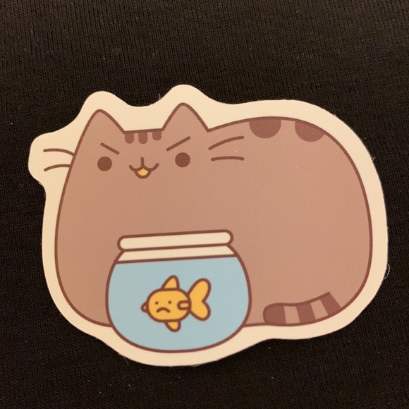 Accessories | 1 In Bundle Pusheen With Fish Tank Sticker New | Poshmark